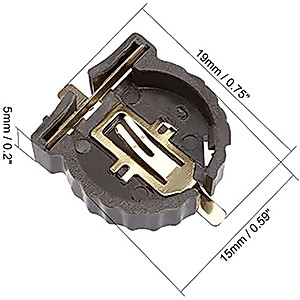 bnafes 20PCS Battery Holder Coin Cell Holder, CR2032 Battery Holder with Switch, 1 x 3V CR2032 Button Coin Cell Battery Holder with Leads On Off Switch