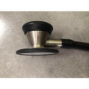 Stethoscope Cardiology Stainless Steel ' A' Shape Tube Stethoscope/Suitable for Cardiac Auscultation, Black Tube, Soft Ear-tip. one Diaphragm and Two Black earplugs
