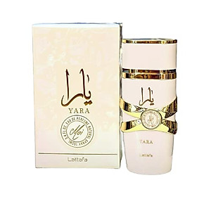 Lattafa Perfumes Yara EDP-100ml(3.4 oz) | Heliotrope, Orchid, Tangerine, Gourmand Accord and Tropical Fruits | Black Pepper, Pinapple, Tobacco, Amber, Vanilla, Dry Woods, Benzain, Labdanum (Yara Moi)