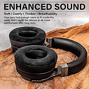 Earpads Compatible with Virtuoso RGB Wireless SE Gaming Headset - Memory Foam Earcups - Hybrid (PU/Velour) Ear Cushions I Black