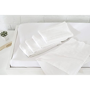 Brandilo High Absorbancy Birdseye Reusable Flat Cloth Diapers, Soft & Safe 27 X 27 100% Cotton Burp Cloth, Also Great to Clean Mirrors (6)