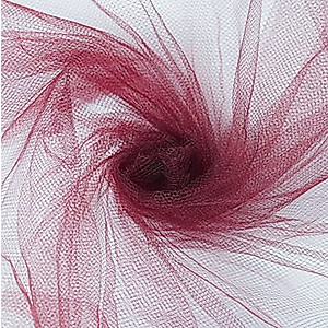 Aberything Fabric Tulle 54" x 40 Yards DIY Craft Tulle Wedding Decoration(40 Yards, Burgundy)