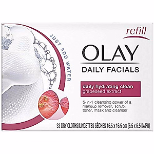 Olay 4-in-1 Daily Facial Cloths Normal - 33 ct, Pack of 4