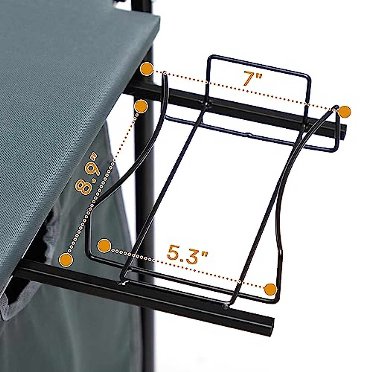ALIMORDEN 3 laundry basket sorter with foldable ironing board,Removable Bag 3 laundry basket sorter with wheels Dark Grey