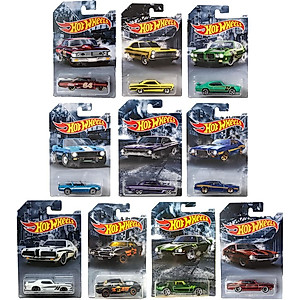 Hot Wheels 2020 American Steel Muscle Cars Complete Set of 10 Diecast Vehicles