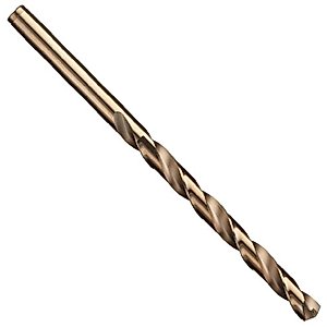 Precision Twist R18CO Cobalt Steel Jobber Drill Bit, Bronze Oxide Finish, Round Shank, Spiral Flute, 135 Degree Point Angle, 54 (Pack of 12)