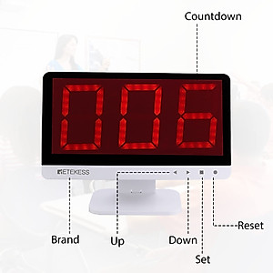 Retekess TM101 Wireless Quiz Answer Game Buzzer System, Add Up to 32 Buttons,262ft,Auto-Sleep,10 Buzzers for Game Show,Family Game Nights,Debate Contests in Companies,School Contest