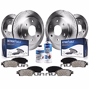 Detroit Axle - Brake Kit for 2010 2011 Ford F-150 Brakes Rotors Ceramic Brake Pads Front and Rear Replacement 6 Lug
