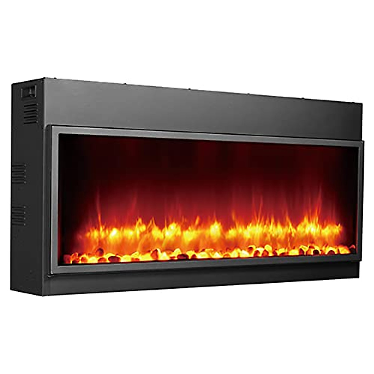 Dynasty Harmony 55 Inch Electric Fireplace - Modern, Linear Design with Multiple Flame Colors & Remote Control | Hardwire or Plug-in Installation, Supplemental Zone Heat