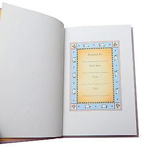 Baby Girl First Bible and 4 Inch Pewter Baptism Guardian Angel Crib Cross