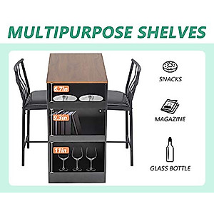 FDW Dining Table Set Kitchen Table and Chairs Dining Room Table Set for Small SpacesDining Table for 2 Modern Home Furniture Rectangular