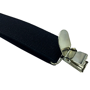 Consumable Depot Solid Color Suspenders Y-Back | Adjustable and Elastic | (Black)