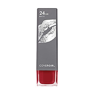 COVERGIRL Exhibitionist Ultra-Matte Lipstick, The Real Thing, 1 Count, Pack of 1, Lipstick, Red Lipstick, Long Lasting Lipstick, Matte Lipstick, No Cracking or Flaking, Increases Lip Moisture