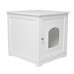 zoovilla Kitty Litter Loo – Hidden Litter Box Furniture, White