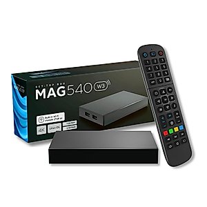 Raxxio MAG540w3 TV Set-Top Box - 4K HDR TV Streaming Device with Amlogic S905Y4 Chipset, 1GB DDR4 RAM, 4GB Flash Memory, Dolby Digital Plus, Linux 4.9, Dual-Band WiFi, USB 2.0, HDMI Cable and Remote