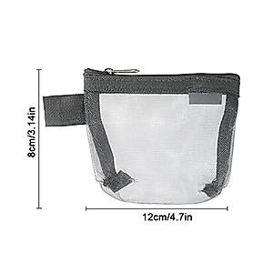 Portable Mesh Storage Bag, Mini Zipper Mesh Bags, Makeup,Coins,Keys, Erasers Organizer Pouch, Small Travel Kit Storage Pouch