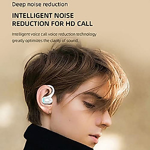 M-F8 Waterproof Hanging Single Ear Earbuds Bluetooth-compatible 5.2 Noise Cancelling Sports Wireless Business Headphones Headset