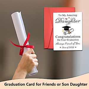 2025 Graduation Gifts for Her College Graduation Card for Daughter Best Gifts for High School Senior 2025 Stuff Class of 2025 Gifts Bulk Proud of You Card Master Law 2025 Graduation Card with Envelope
