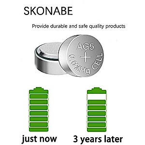 SKOANBE LR754 309/393 ag5 1.5V Watch Button Cell Batteries for Laser（10-Pack）