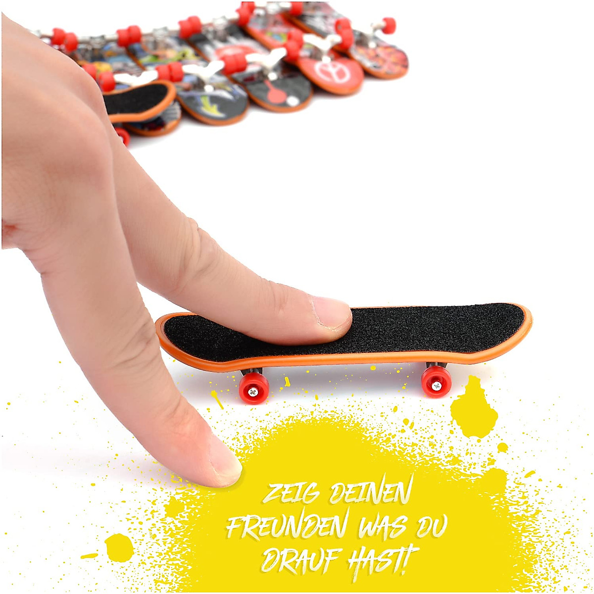 Magicat Premium Fingerboard Set I 12 Cool Finger Skateboards for Kids I Party Favors I Finger Boards for Kids I Finger Skateboard I 4 Year Old boy Birthday Gift