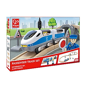 Hape E3729 Figure 8 Safety Train Railway Set, 14.76" L x 3.15" W x 9.45" H, Multicolor