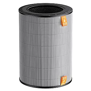 Dreo Air Purifiers Filter Replacement for Macro Max S, H13 True HEPA Filter with 3 Stage Deep Filtration, High-Efficiency Activated Carbon, Removes 99.985% of Pets Hair Particles Dust Smoke Pollen