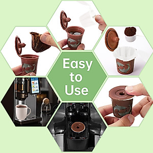 Aussen Disposable Coffee Paper Filters Replacement Kerig Filter Fit All Keurig Single Serve Filter Brands Compatible with Reusable Single Serve Pods Keurig Coffee Maker(200 count With Lid)