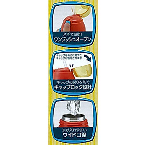 Skater SSPV4 Stainless Steel Children's Water Bottle, 12.8 fl oz (380 ml), Straw Drinking, 3D, Winnie the Pooh, Disney