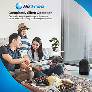 AIRFREE P3000 Filterless Silent Air Purifier - With Adjustable Blue Nightlight, Requires No Filter, Fan, or Humidifier - Covers Up To 650 sq ft - Black