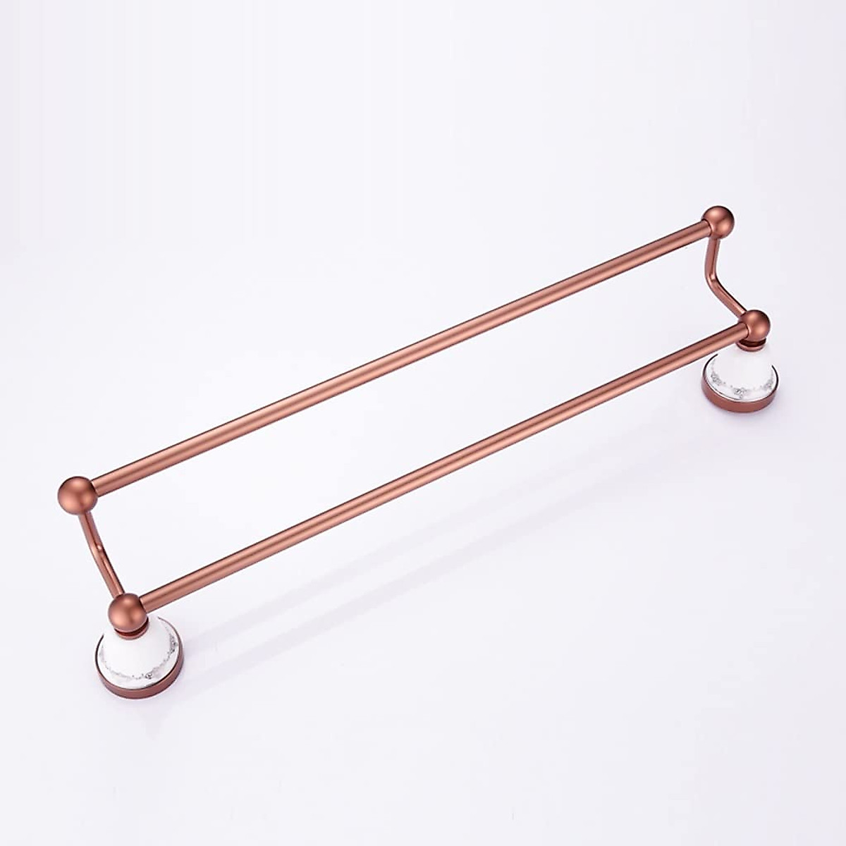 Bath Towel Bar European Rose Gold Towel Rack, Bath Towel Rail, Space Aluminum Towel Holder, Bathroom Rack Toilet Pendant Towel Holder