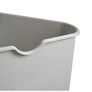 Happiness Decoration Plastic Triangle Garbage Can Without Lid Home Office Bathroom Trash Can Waste Paper Basket Wastebasket for Narrow Spaces Recycling Bins (White) …