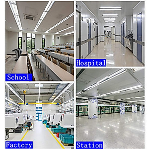 4FT LED Tube Light, T8 T10 T12 LED Bulb, 32W(60W Equivalent) 4160LM, 5000K Daylight, Clear Cover, Medium Bi-Pin G13 Base,4 Foot Fluorescent Tube Replacement (12 Pack)