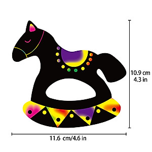 LOKIPA Christmas Scratch Paper Art Set, 80 Pieces Magic Rainbow Scratch Off Cards Ornaments for Kids Christmas