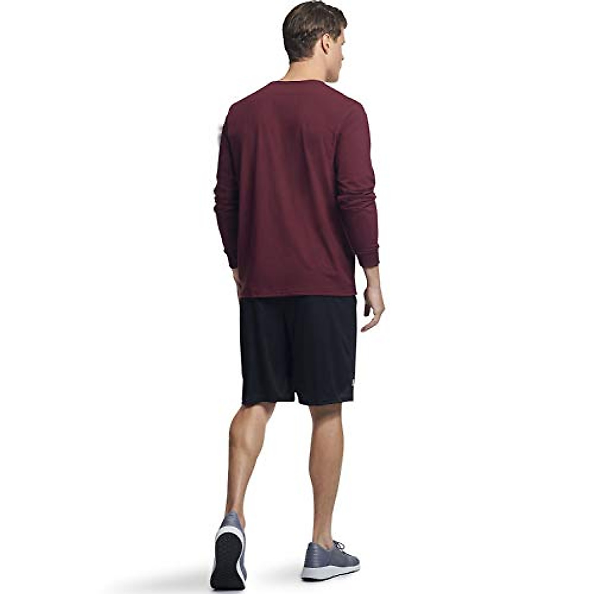 Russell Athletic Mens Cotton Performance Long Sleeve T-Shirts T Shirt, Maroon, XX-Large US