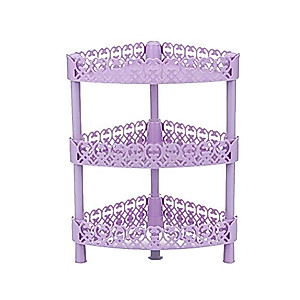 TOPBATHY Desktop Organizer Shelf Shower Corner Shelf 3 Layer Bathroom Corner Bath Rack Bathroom Storage Bathroom Corner Rack Desk Topper Shelf