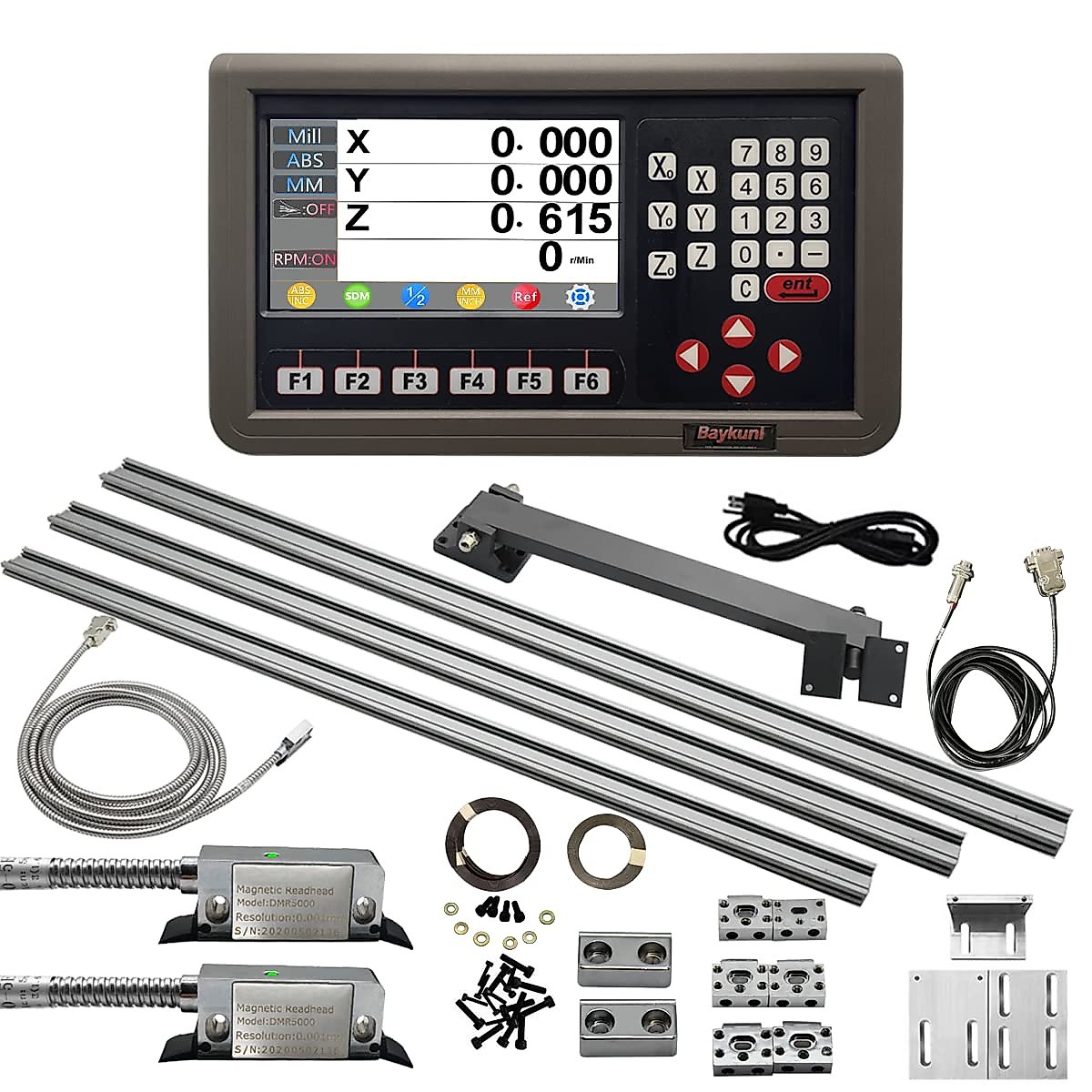 3 Axis DRO Digital Readout Magnetic Scale DRO Display Kit CNC Milling Lathe,DIY Travel Length