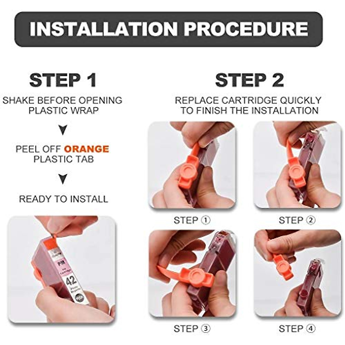 NEXTPAGE CLI 42 Black Ink Cartridges Replacement for Conon CLI-42 CLI42 Work with Pixma Pro-100 Pro-100s Printers (CLI42 BK 3 Pack)