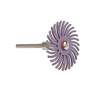 BUYGOO 60pcs 1 Inch Bristle Disc Kit with 6pcs Mandrels for Rotary Tools, Detail Abrasive Wheel for Cleaning & Polishing, Radial Bristle Wheel with Grit 80 120 220 400 600 1000