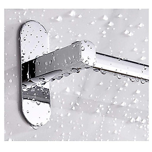 NERDOH Fast Drying Adhesion Easy to fit Bath Towel Easy tSUS304 Stainless Steel Chrome-Plated White Free Perforation Installation Kitchen Bathroom Wall Hanging Towel Rack-Length 70CM