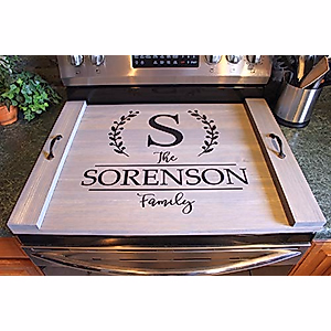 Stove top cover wood-noodle board-wood cooktop cover