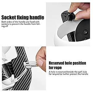 VR Golf Club Adapter Handle, Carbon Fiber VR Golf Enhanced Gaming Experience Controller for Oculus Quest2 VR Somatosensory Accessories (Peacock Blue)