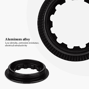 Dilwe Bike Flywheel Ring Cover, Ultra-Light Compact Cassette Lock Cover for Mountain Road Bikes (Black)