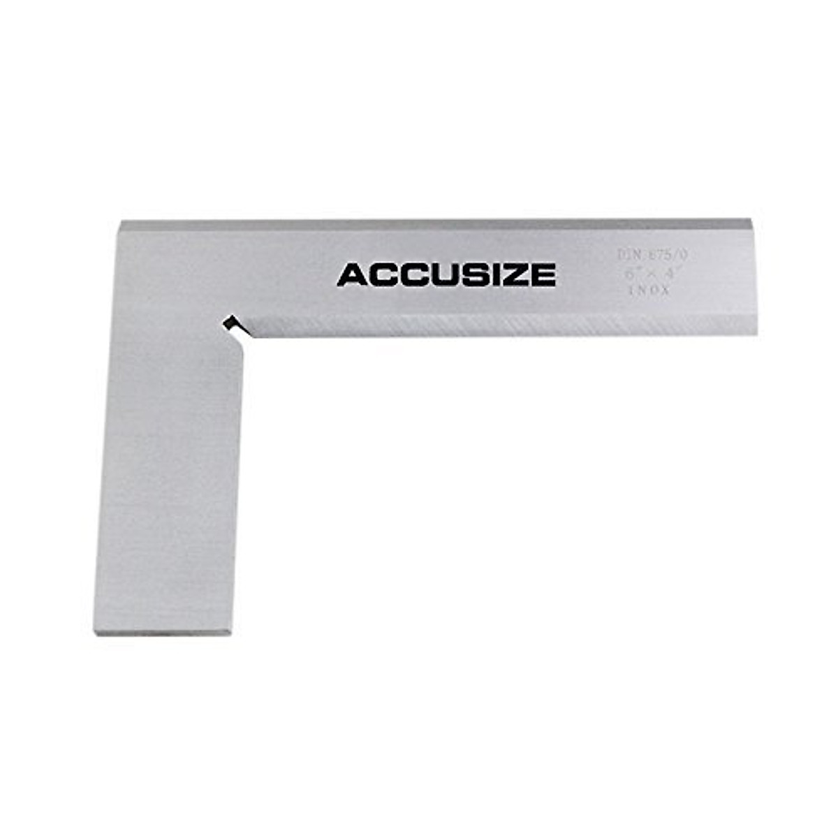 Accusize Industrial Tools Precision Bevel Edge Blade Machinists Square, 6'' Blade by 4'' Beam, Grade 0, Din 875, 0303-6203