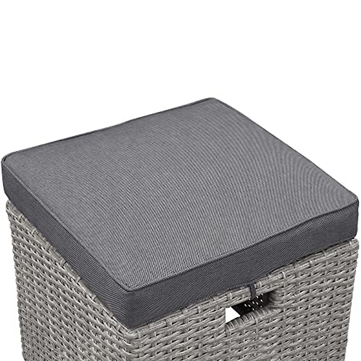FANYE 5 Pieces All Weather Outdoor Patio Furniture Conversation Sets PE Wicker Rattan Sectional Couch Include 1 Table, 2 Sofas, 2 Ottomans and 3 Pillows Corner, Dark Gray