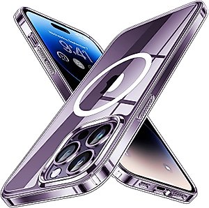 Clear for iPhone 14 Pro Max Case Compatible with Magsafe Military Grade Tested Hard PC with Soft Edges Cover Slim Shockproof Case for 14 Pro Max 6.7 Inch Clear