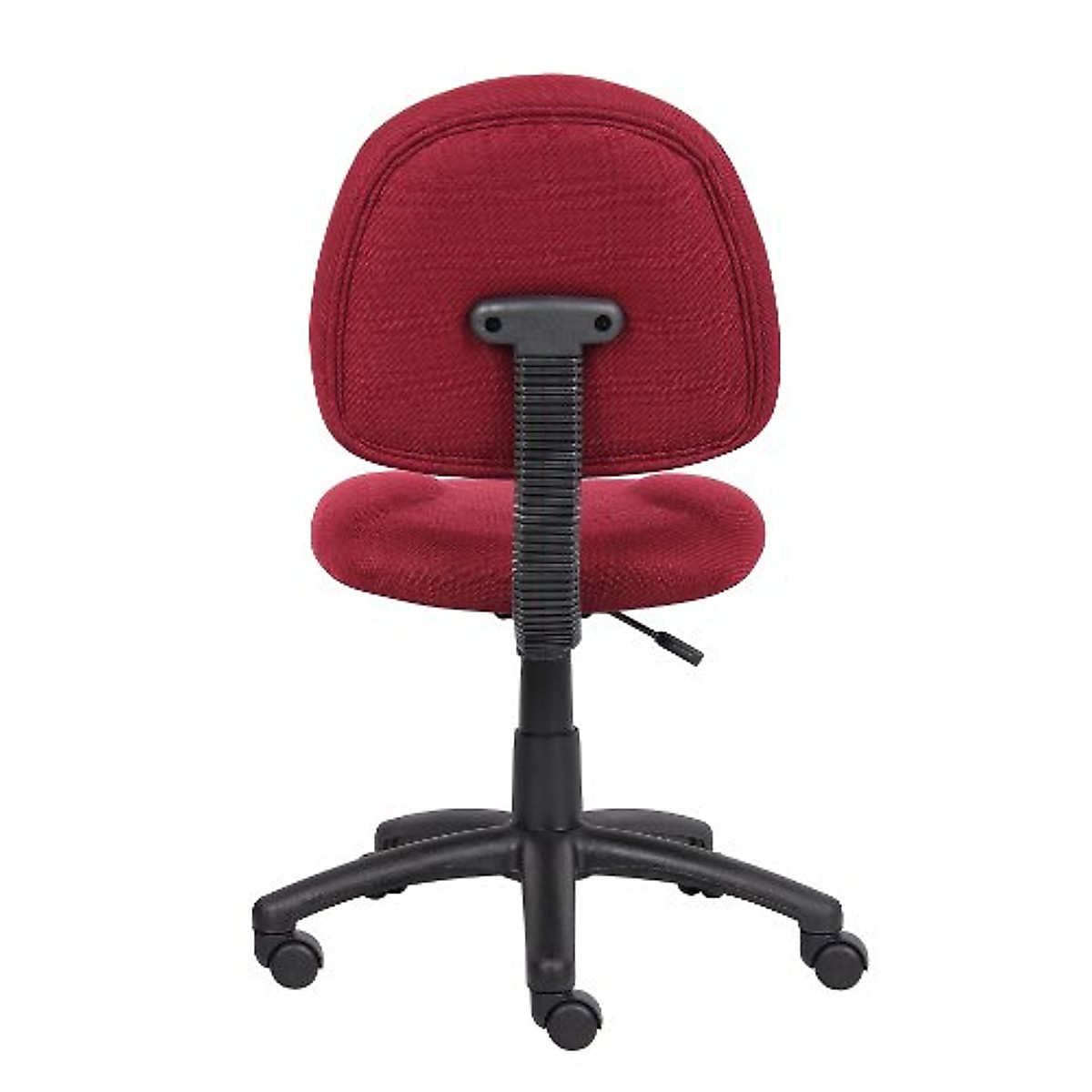 Boss Office Products Perfect Posture Delux Fabric Task Chair without Arms in Burgundy
