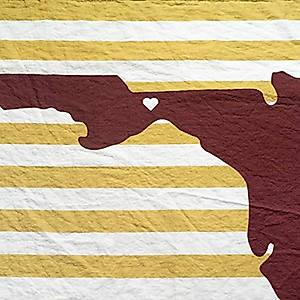 TWIG & BALE Tallahassee Florida State Baby Blanket Organic Cotton Muslin Swaddle Blanket - 47" x 43" - Fans of Florida State Baby Gift for Boys Girls FSU Receiving Blankets