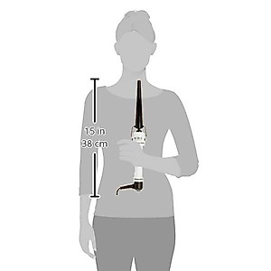 Hot Tools Professional Nano Ceramic Tapered Curling Iron for Shiny Curls, Medium 1/2 to 1 Inch, Black/White