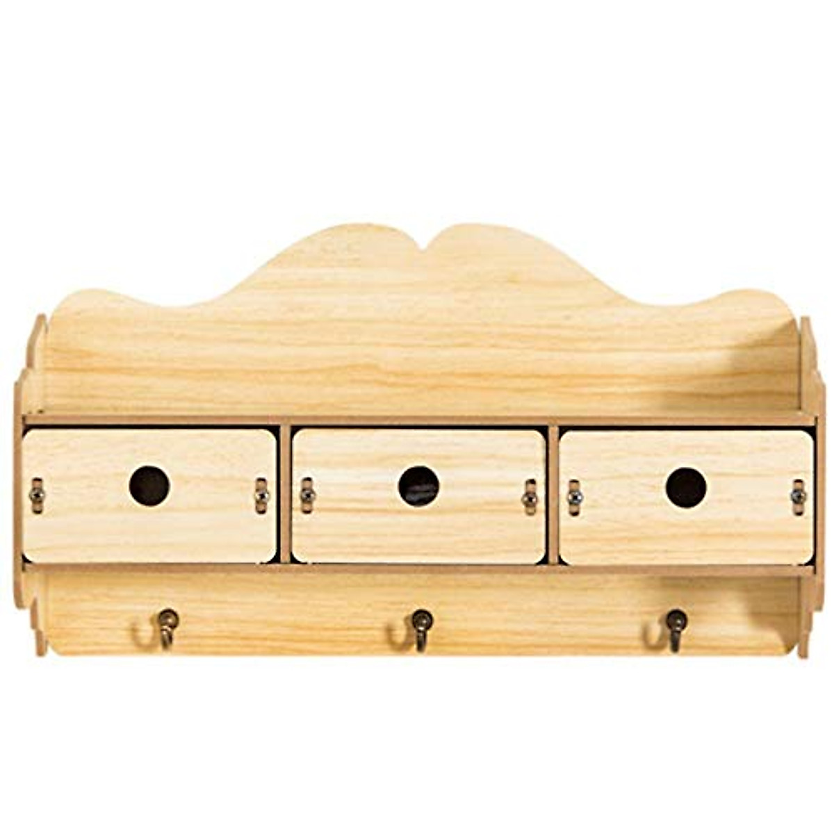 LLRYN Wooden Bathroom Rack Multi-Function Wall-Mounted Utility Storage Storage Box Bathroom Kitchen Living Room Rack (Color : A)