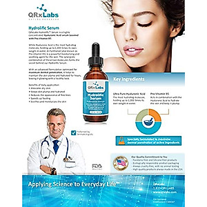 Hydrolific Serum - Ultra Pure Hyaluronic Acid Serum Boosted with Vitamin B5 (Large 2 oz) – Formulated to Maximize Dermal Penetration and Provide Long-Lasting Hydration – Best Skin Moisturizing Serum
